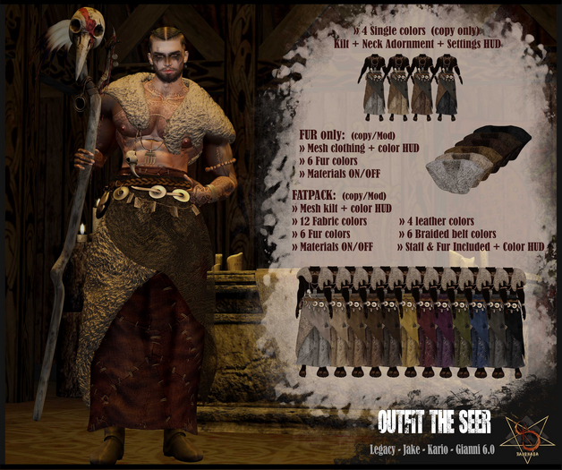 Second Life Marketplace Rks Outfit The Seer Fatpack